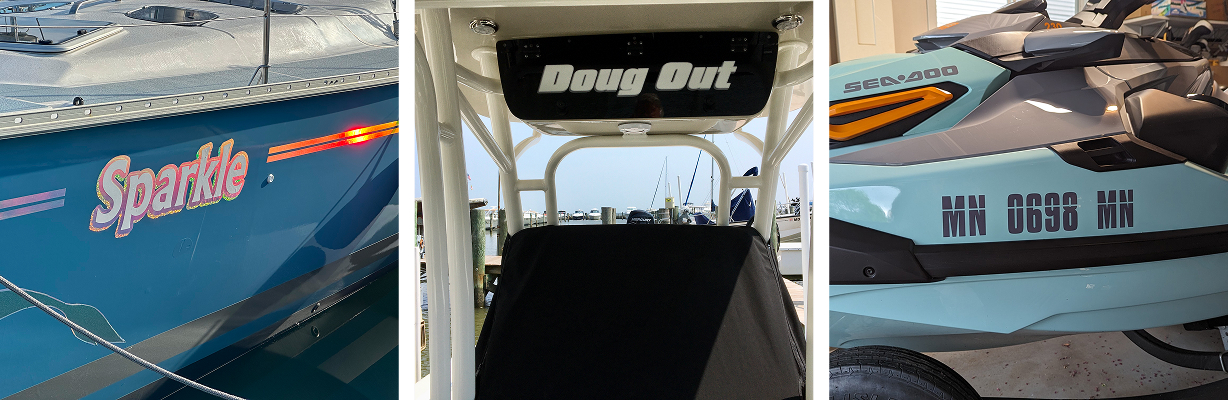 Vinyl Boat Lettering - Registration Numbers